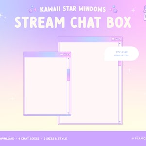 Lofi Twitch Chat Overlay, Retro Windows Stream Chatbox, Kawaii Cute ...