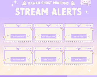 Halloween Ghost Twitch Alerts, Animated Stream Overlay, Spooky Kawaii ...
