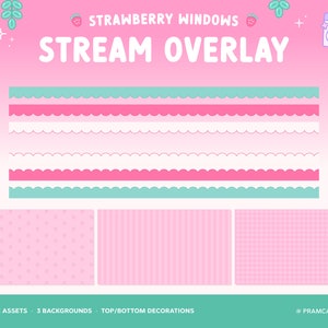 Strawberry Twitch Overlay, Animated Customizable Layout, Windows ...