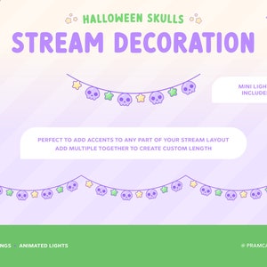 Twitch Halloween Overlay Animated Stream Decoration Kawaii - Etsy