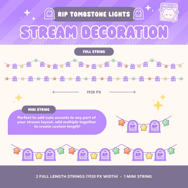 RIP Twitch Halloween Overlay, Animated Stream Decoration, Spooky ...