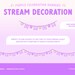Birthday Stream Decoration, Animated Twitch Overlay, Pastel Purple ...