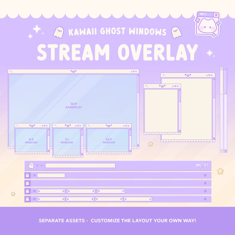 Ghost Twitch Overlay, Halloween Spooky Ghost, Retro Windows UI ...