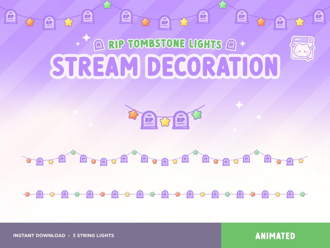 RIP Twitch Halloween Overlay Animated Stream Decoration - Etsy