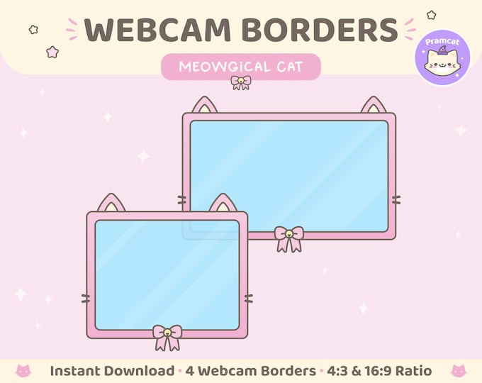 Twitch Stream Webcam Overlay Frame / Pink / Kawaii Cute Pastel - Etsy ...