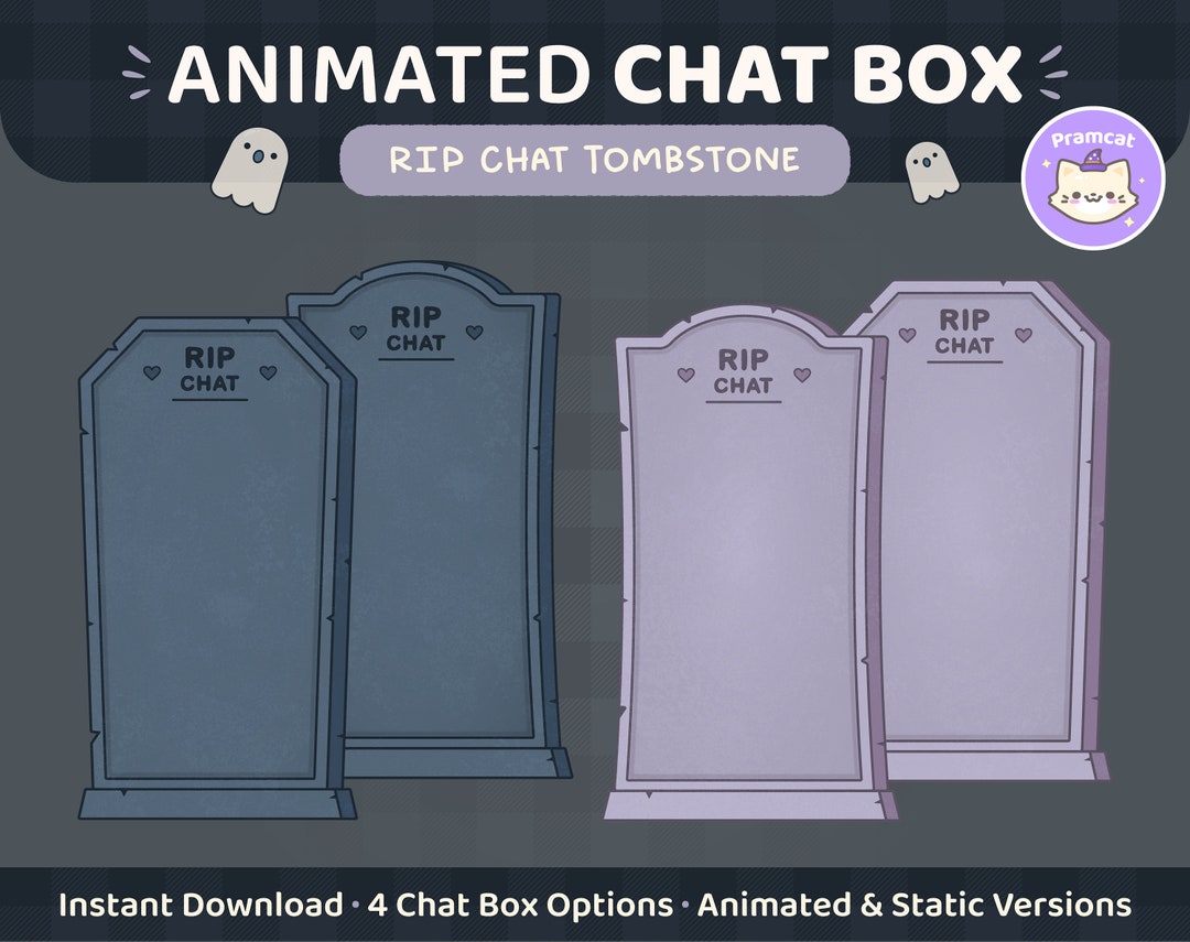 Halloween Animated Chat Box, RIP Chat, Twitch Overlay, Spooky Kawaii ...