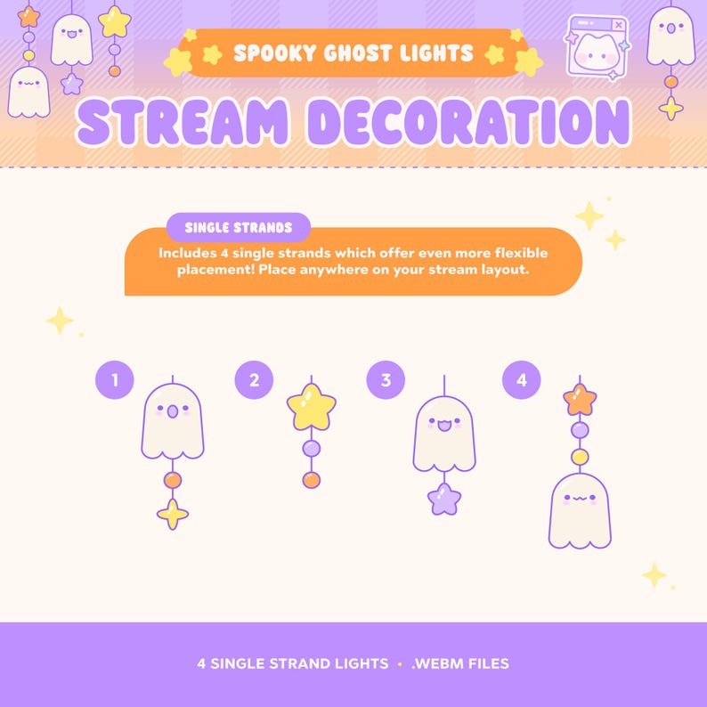 Ghost Stream Decoration, Halloween Twitch Overlay, Spooky Animated ...