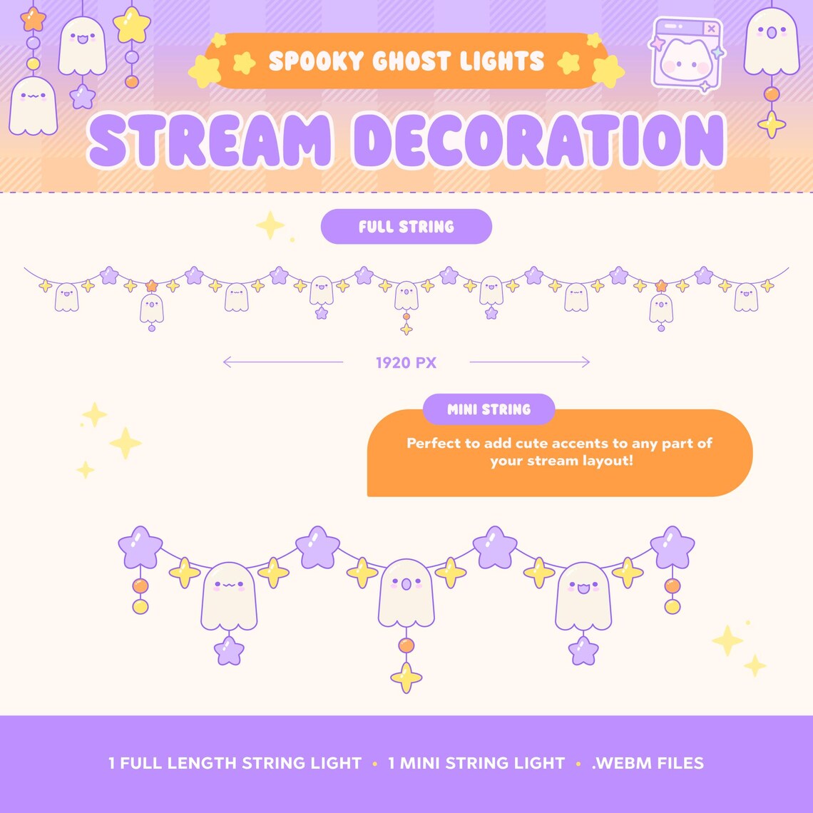Ghost Stream Decoration, Halloween Twitch Overlay, Spooky Animated ...