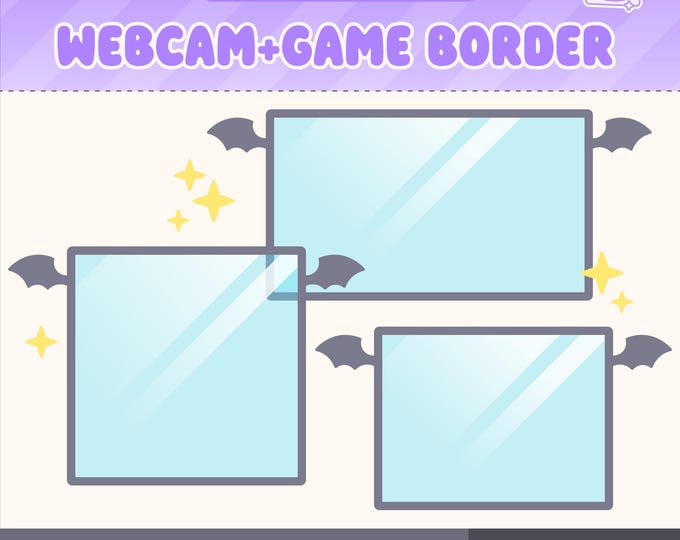 Halloween Twitch Webcam Overlay, Animated, Gameplay Border, Bat Wing ...