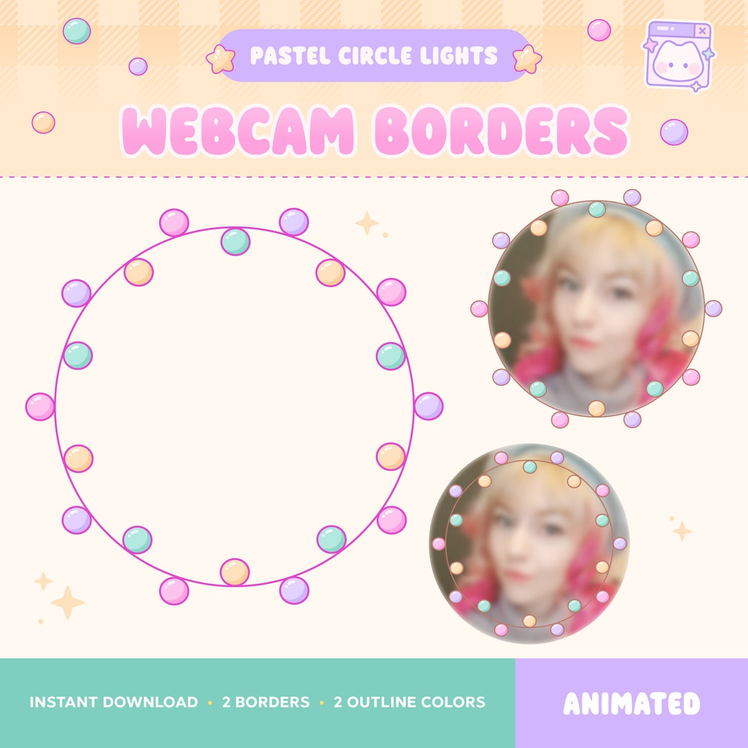 Pastel Christmas Animated Webcam Overlay, Cute Twitch Overlay, Kawaii ...