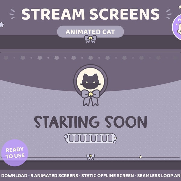 Animated Stream Screens X5, Twitch Overlay, Retro Lofi Kawaii Windows ...