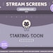 Black Cat Animated Stream Screens X5, Twitch Overlay, Kawaii Cute Witch ...