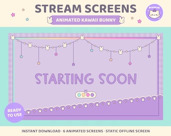 Animated Vtuber Backgrounds Twitch Overlay Stream - Etsy