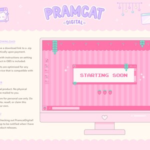 Strawberry Stream Starting Soon, Twitch Overlay Animated Stream Screens ...