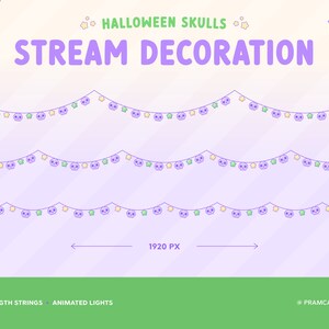 Twitch Halloween Overlay Animated Stream Decoration Kawaii - Etsy