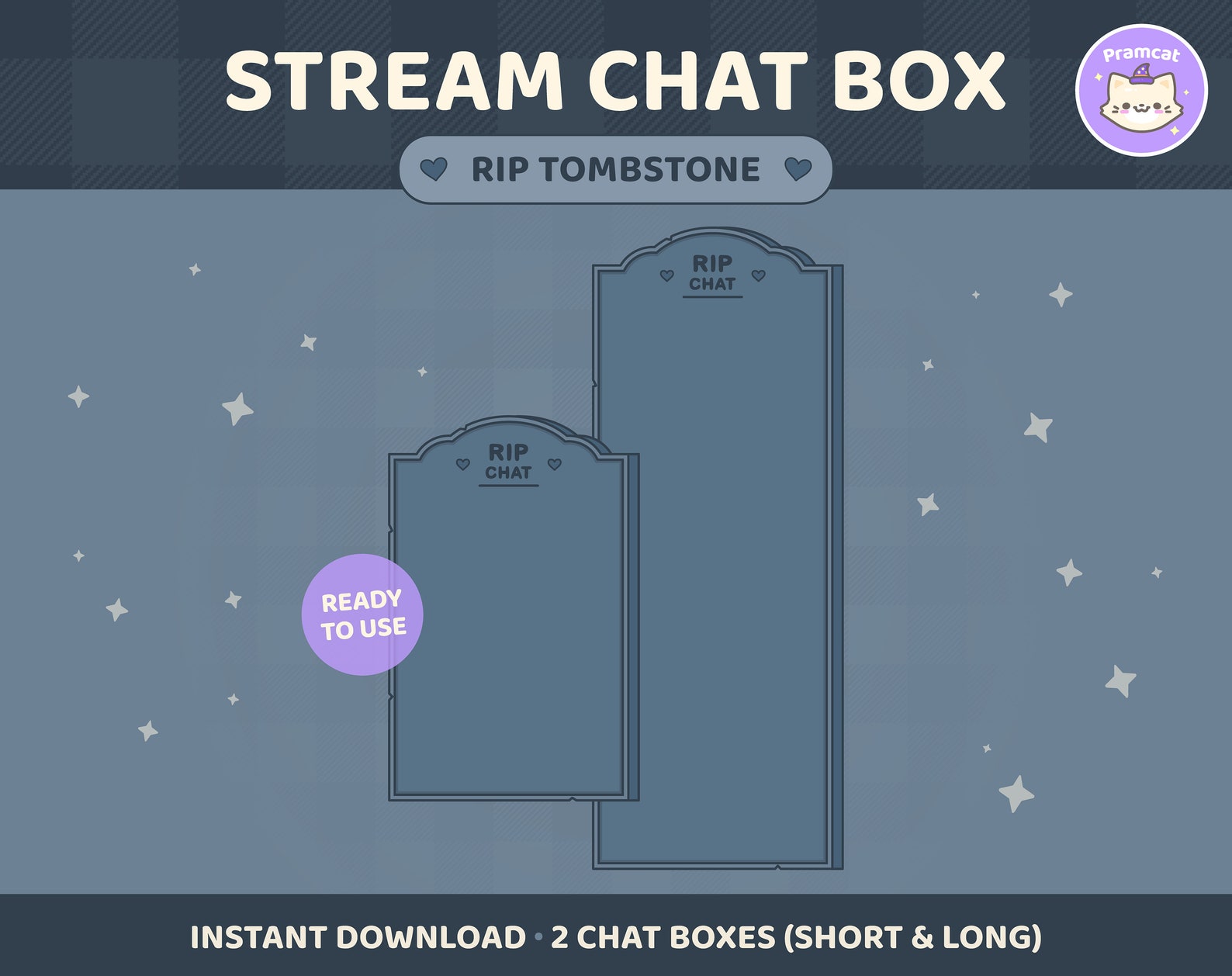 Halloween Twitch Chat Box Overlay RIP Chat Tombstone Stream Youtube ...
