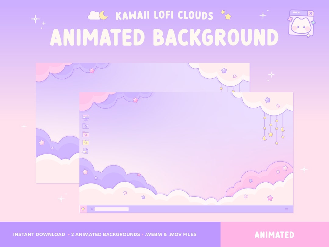 Animated Vtuber Backgrounds Twitch Overlay Stream Decoration Youtube ...