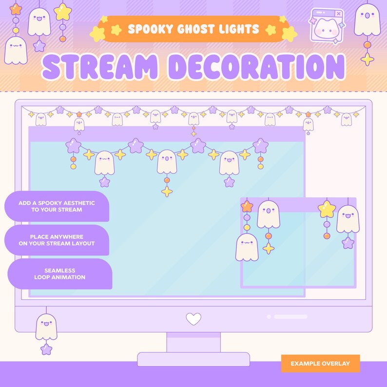Ghost Stream Decoration, Halloween Twitch Overlay, Spooky Animated ...