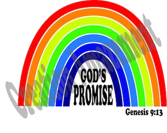 Rainbow is Gods Promise. Christian SVG PNG Christian Png - Etsy