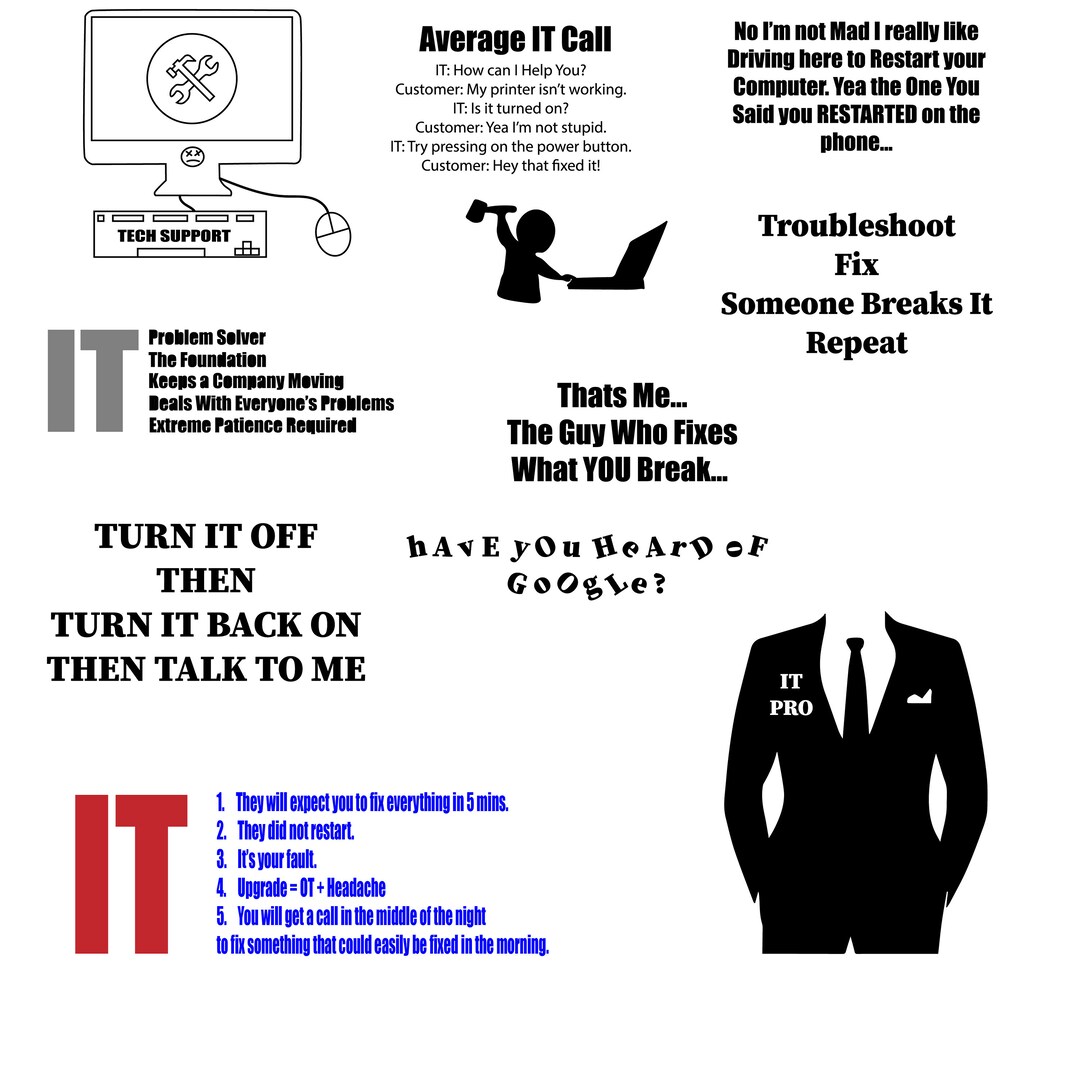 Tech Support SVG - Etsy