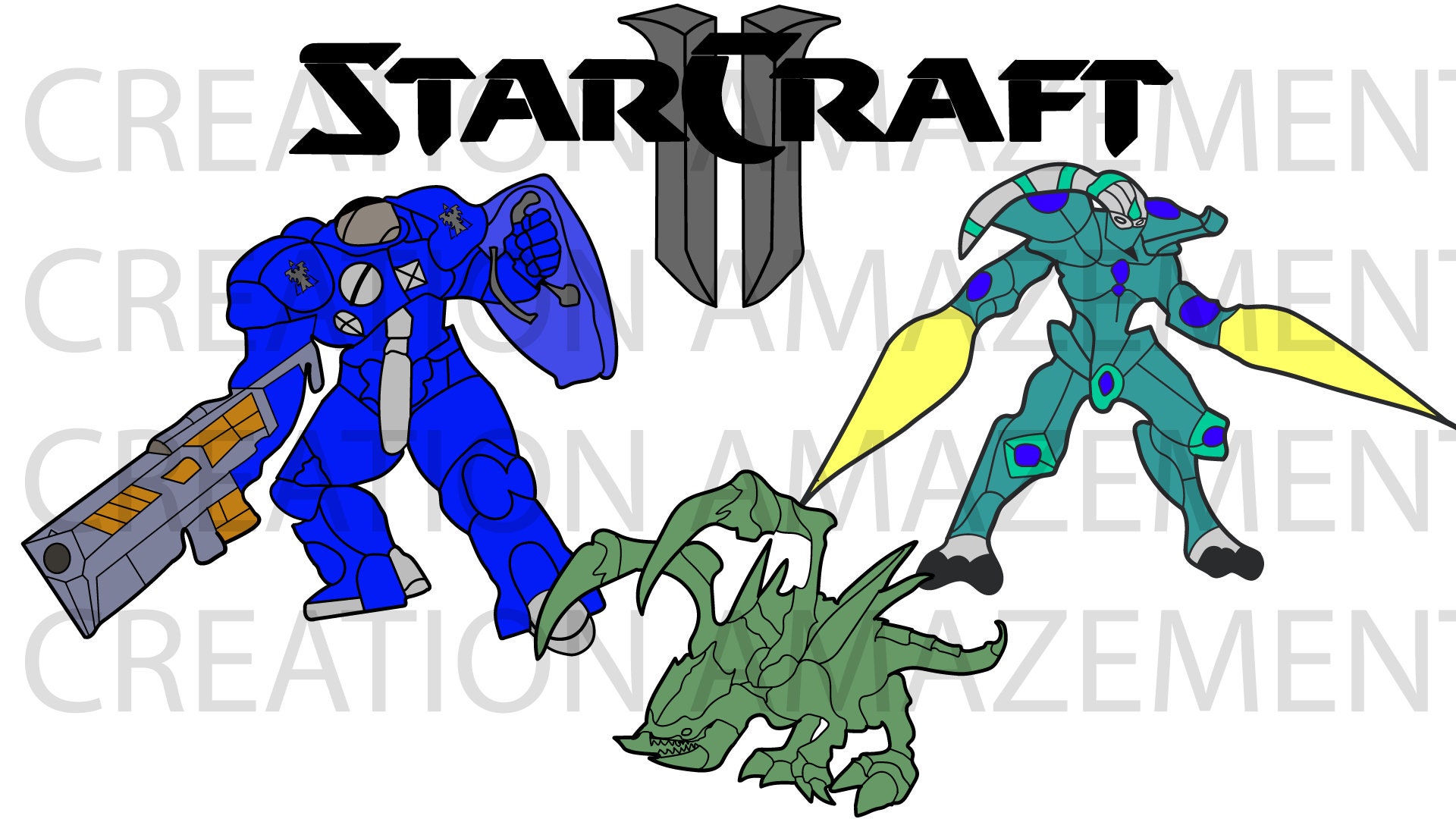 SC2 SVG Marine, Zealot, Zergling, Plus Quotes! - Etsy