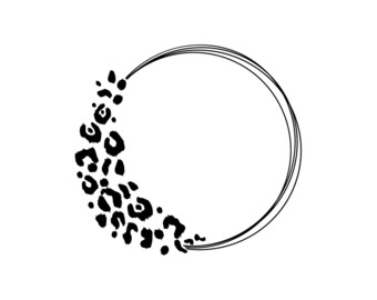 Leopard Print Circle SVG Files - Etsy UK