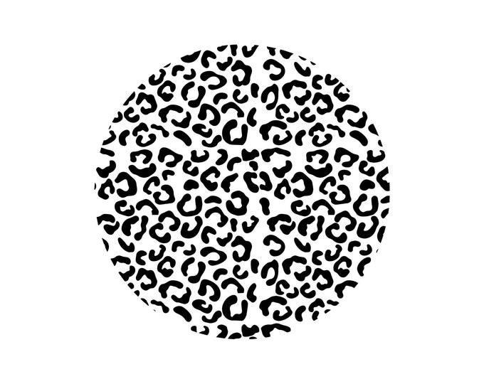 Leopard Print Circle SVG Files - Etsy
