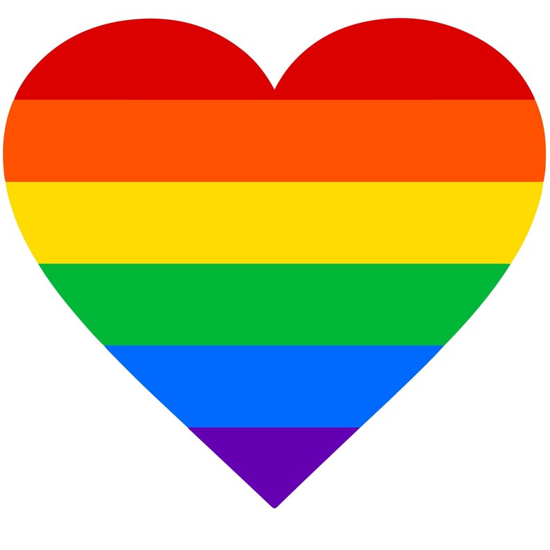 LGBTQ Heart Digital Files - Etsy