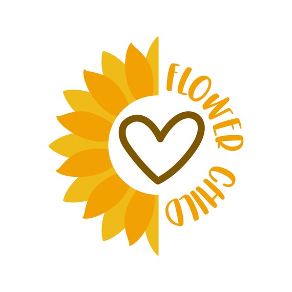 Flower Child Sunflower Digital Files SVG PNG - Etsy