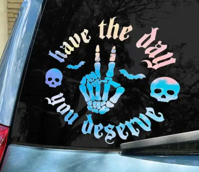 1pc Skeletal Wave Decal, Skeleton Hand Decal for Vehicle, Laptop ...