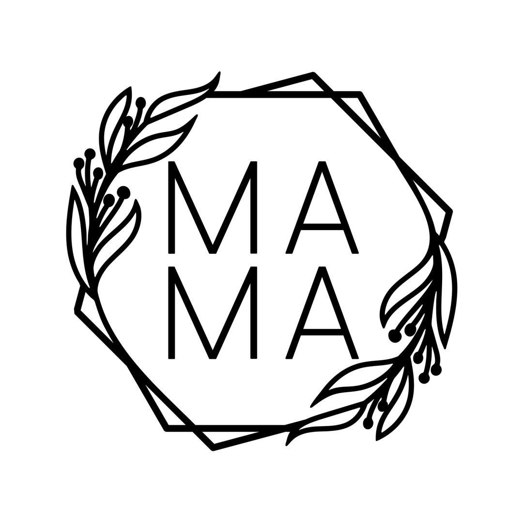 Mama Leaf Hexagon Print Digital Files - Etsy
