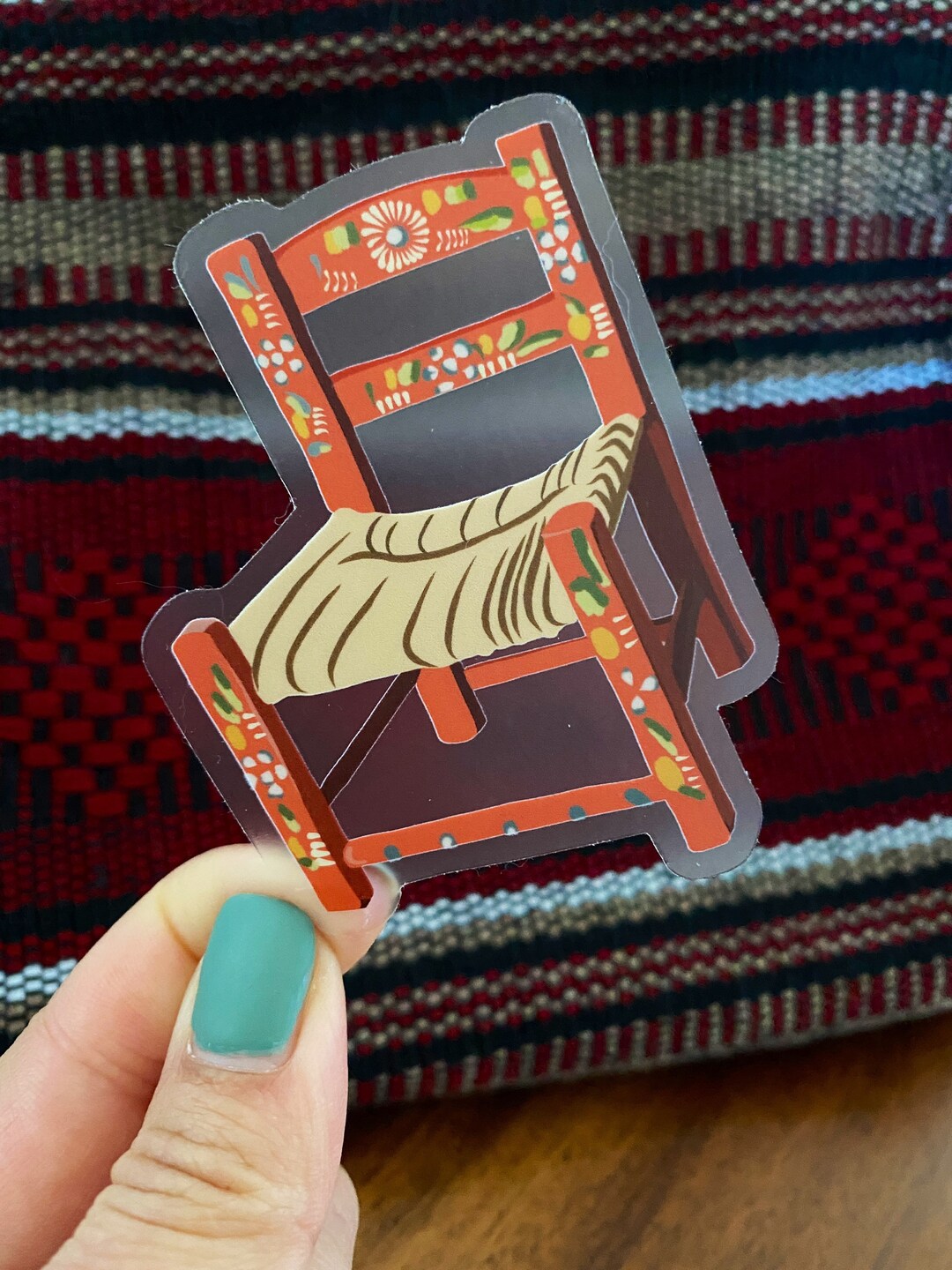 Mexican Chair Sticker - Otomi Sticker - Clear Sticker - Mexican Artisan ...