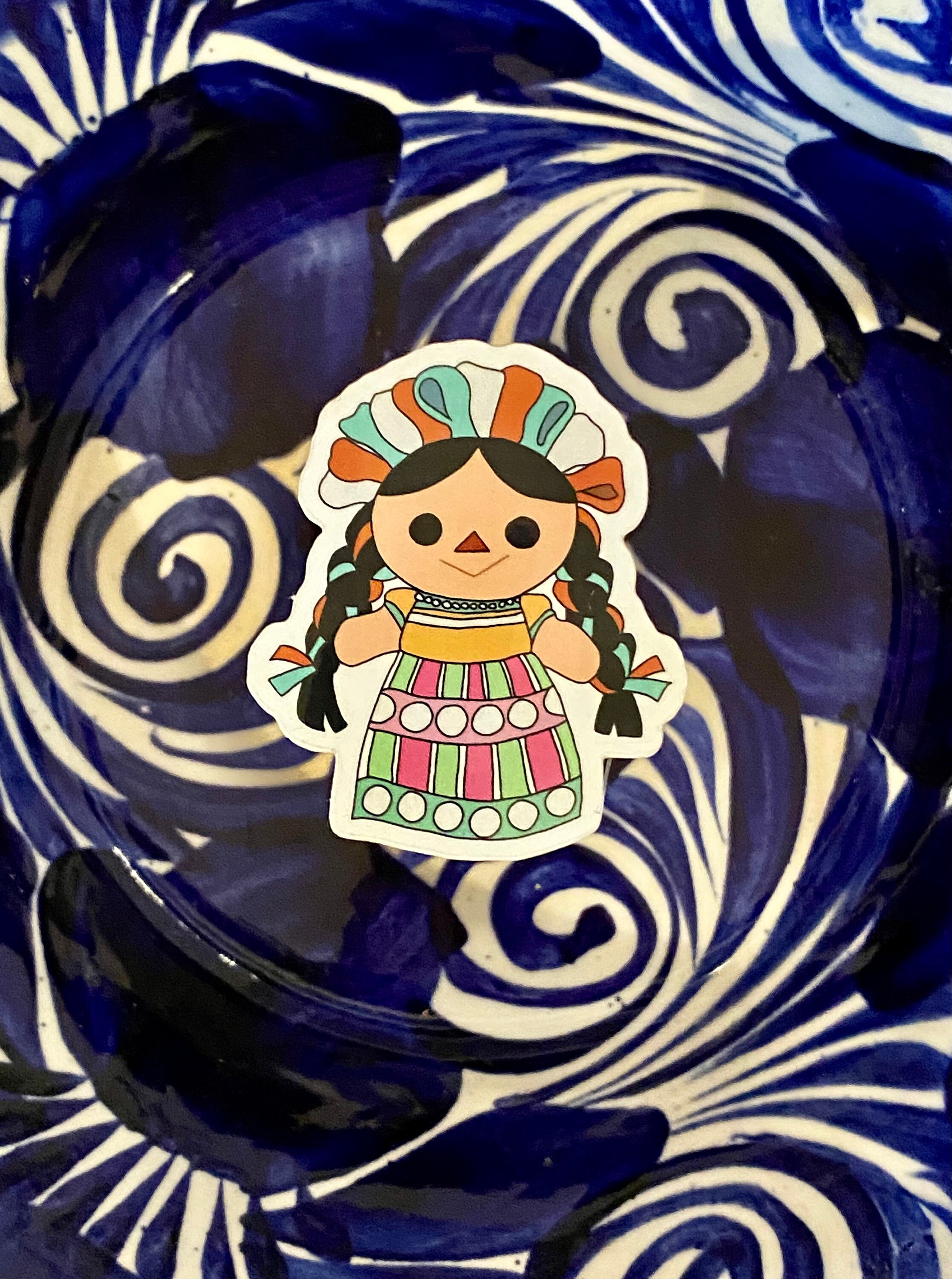 Mexican Maria Doll Sticker - Lele Doll Sticker - Muñeca De Trapo ...