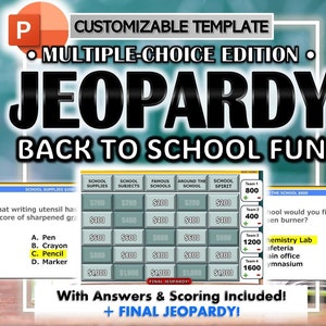 Jeopardy - "back to School" Digital Trivia Game (for MS Powerpoint ...