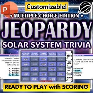 Solar System Digital Jeopardy Review Game - Fun Customizable Template ...