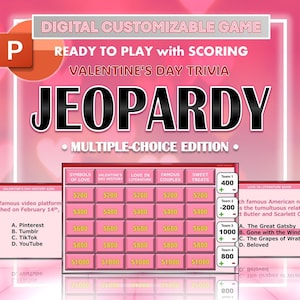 Valentine's Day Trivia Jeopardy Powerpoint Game With Scoring ...