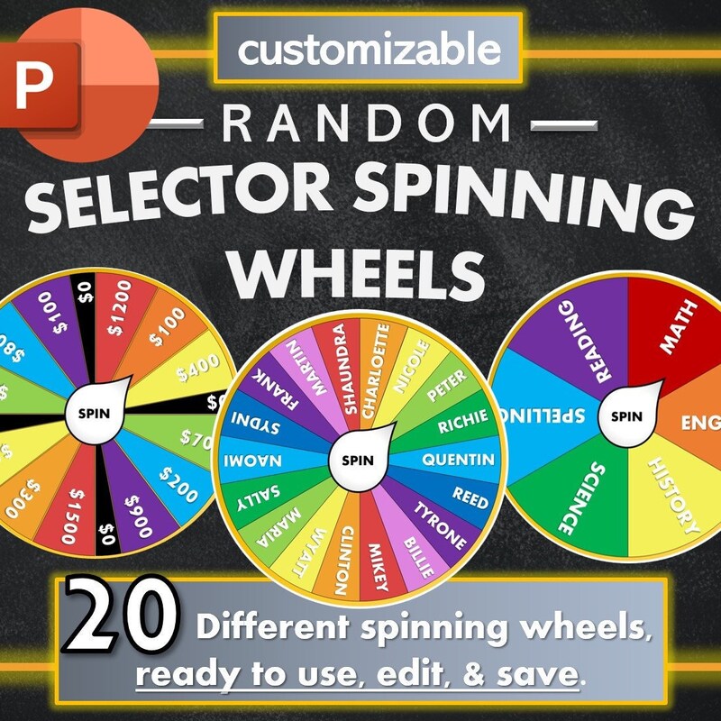 Spinning Wheel of Names - Etsy