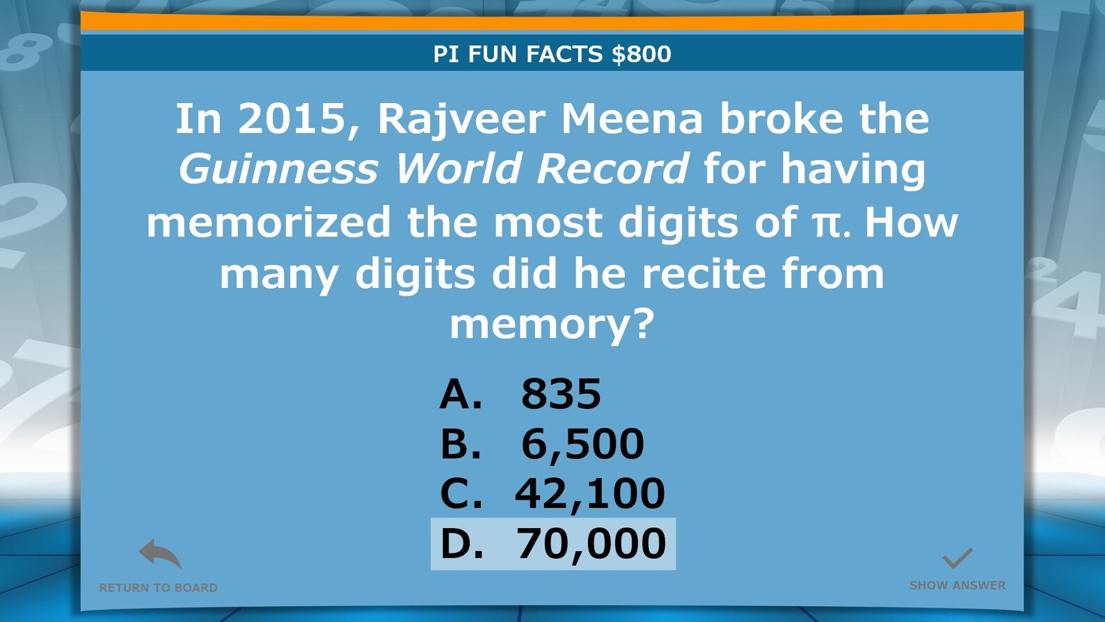 Pi Day Jeopardy Trivia Game: Customizable Powerpoint (digital Learning ...