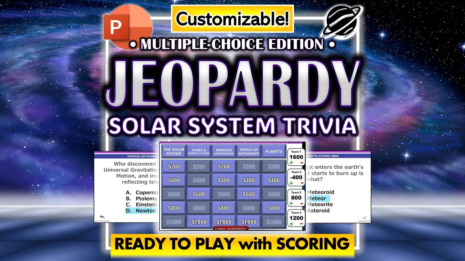 Solar System Digital Jeopardy Review Game - Fun Customizable Template ...