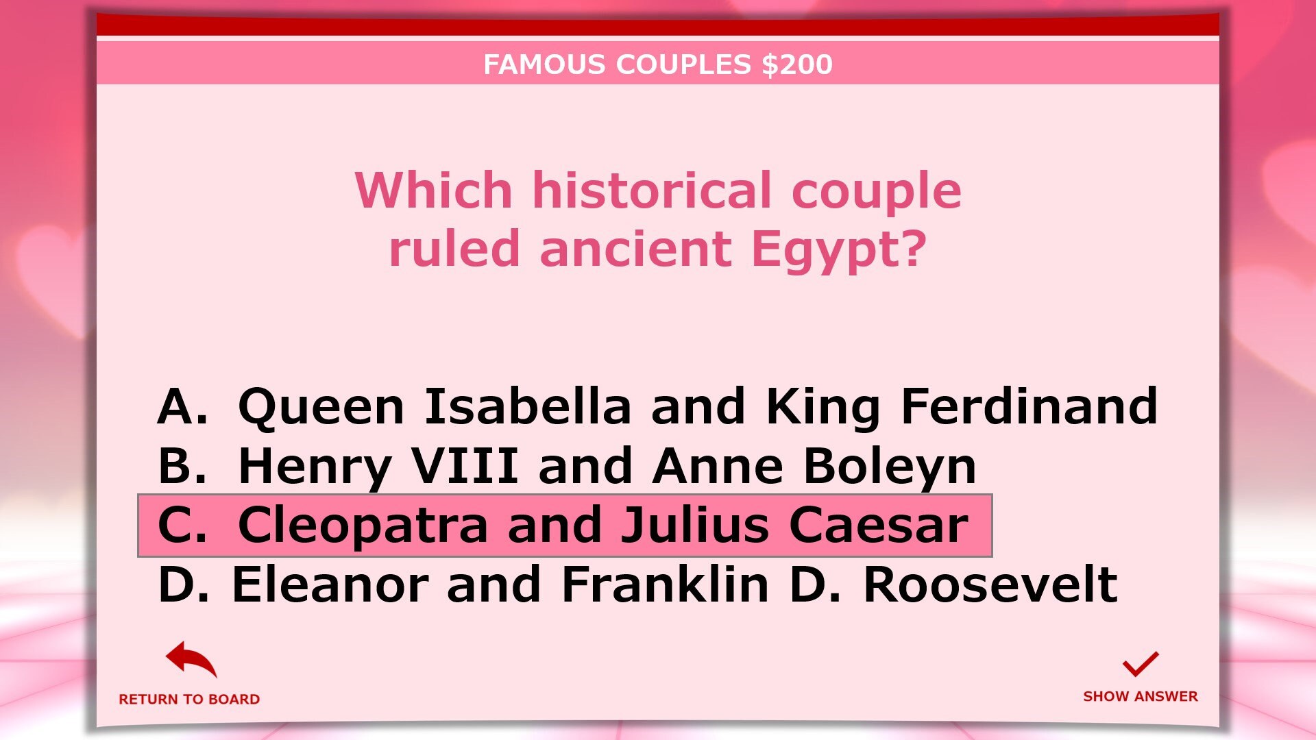 Valentine's Day Trivia Jeopardy Powerpoint Game With Scoring ...