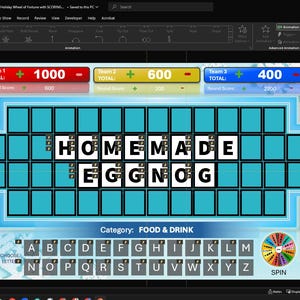 Christmas Wheel of Fortune Game: Holiday Powerpoint (digital .pptm) - Etsy