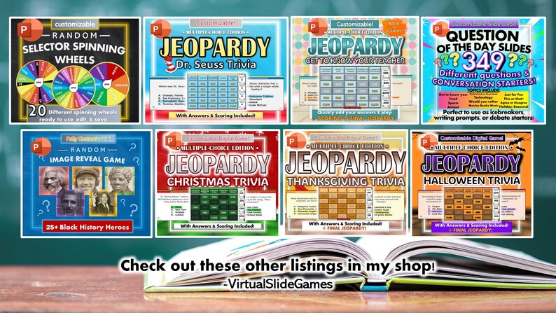 Back to School Jeopardy Game: Digital Trivia, Customizable (MS ...