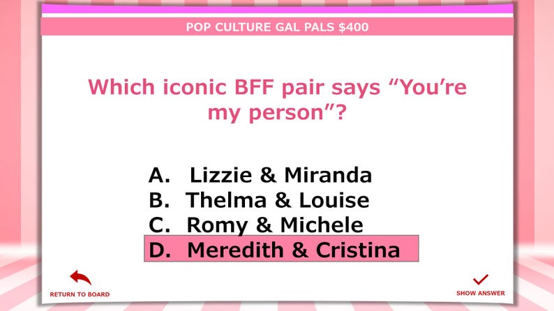 Galentine's Day Party Game - Jeopardy Powerpoint Trivia (customizable ...