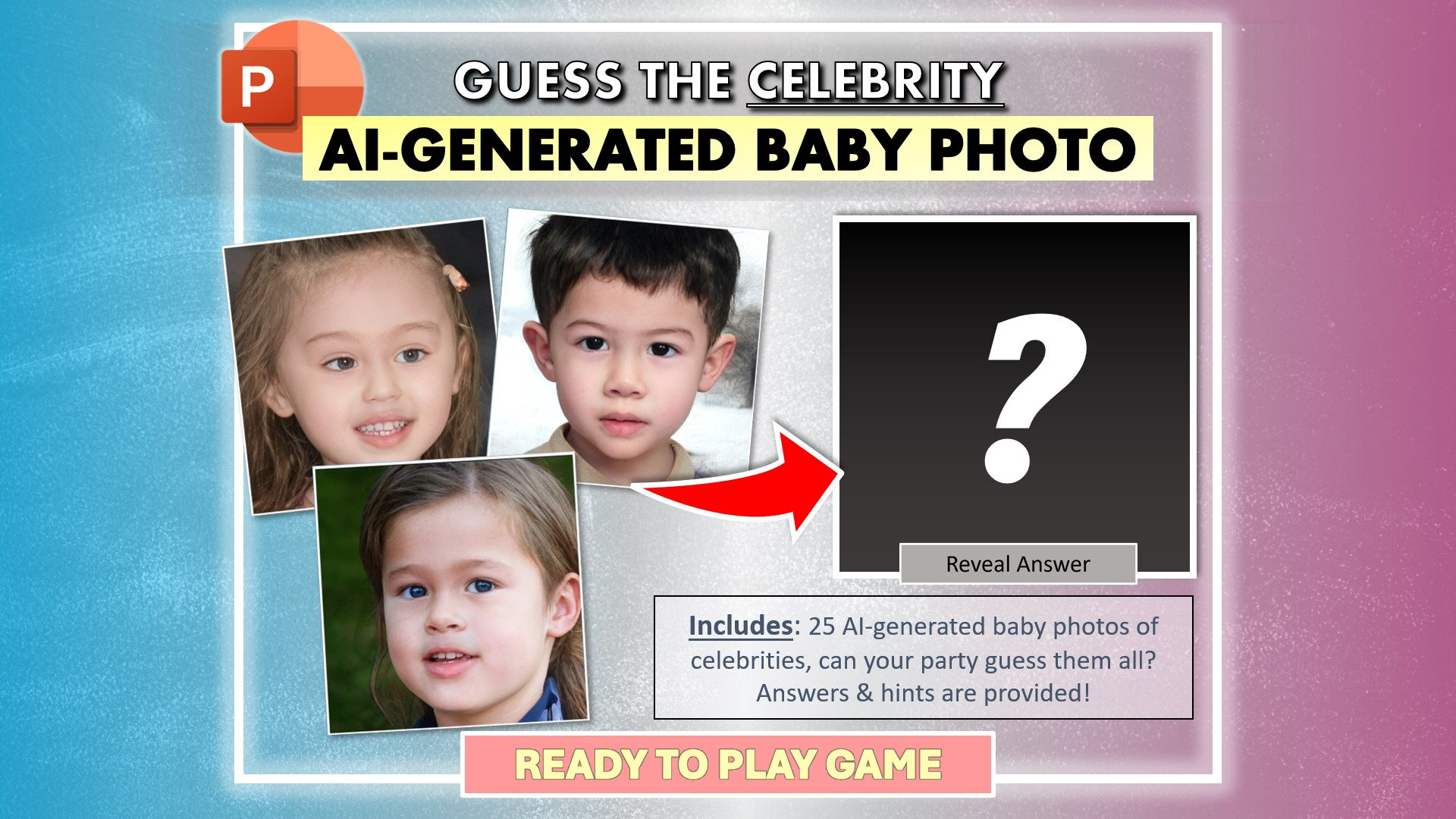 Guess the Celebrity Ai-generated Baby Photo - Baby Shower or Party ...