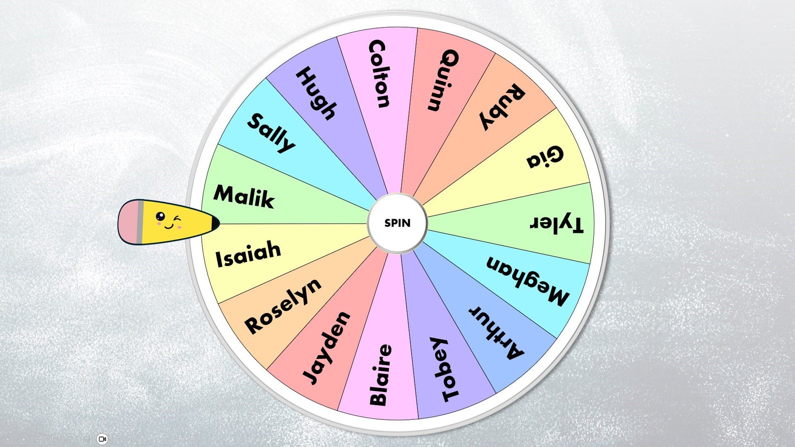 Powerpoint Spinning Wheel: Customizable Classroom Random Student ...