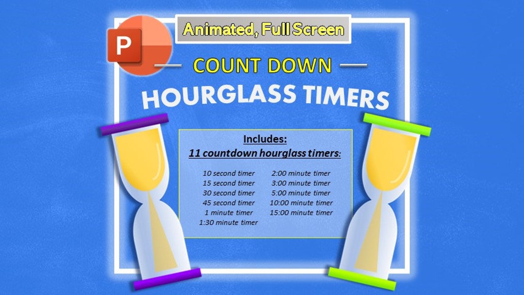 Digital Hourglass Count Down Timers - Animated Powerpoint - Etsy