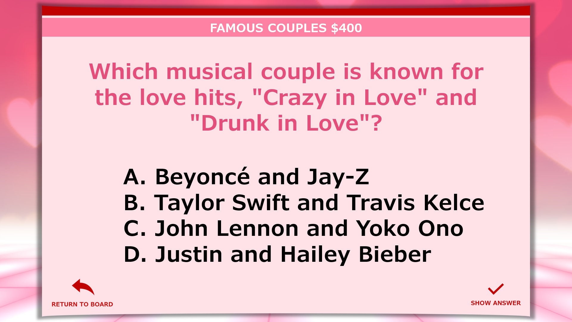 Valentine's Day Trivia Jeopardy Powerpoint Game With Scoring ...