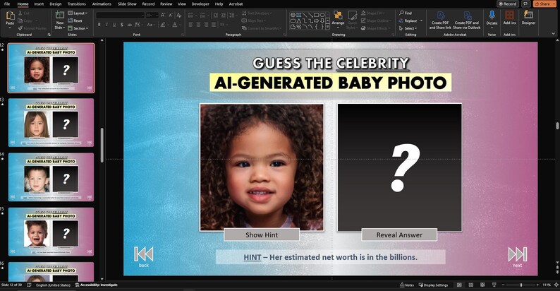 Guess the Celebrity Ai-generated Baby Photo - Baby Shower or Party ...