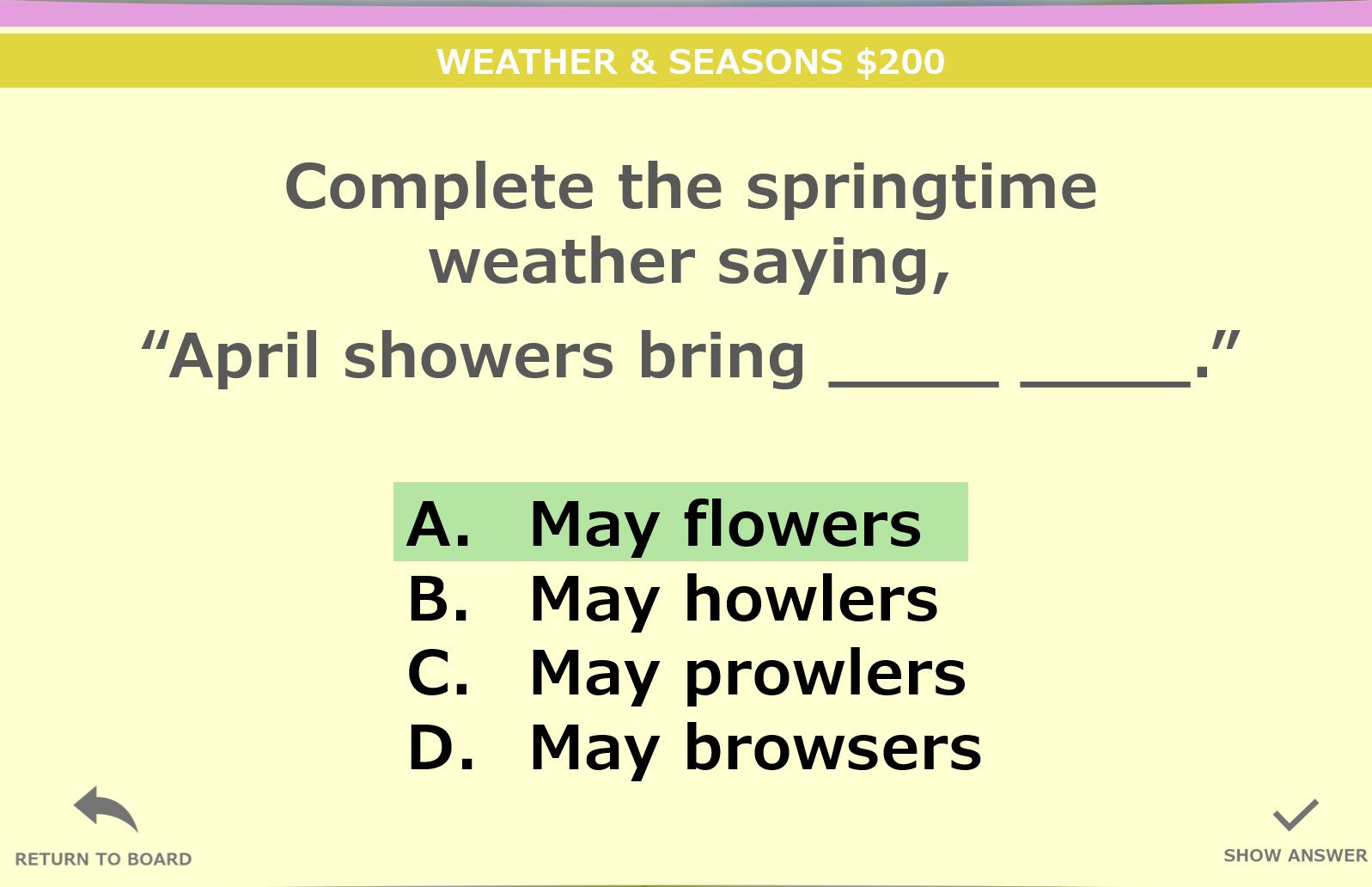 1st Day of Spring Jeopardy Game - Digital Powerpoint Activity With ...
