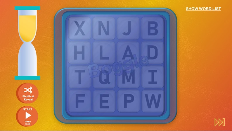 Boggle - Virtual Letter Spelling Word Game With Answers (powerpoint) - Etsy